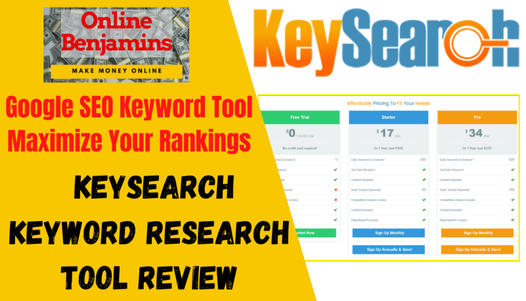 Keyword Research With Keysearch - Online Benjamins